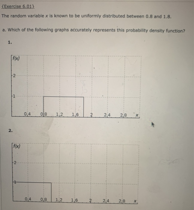 Solved {Exercise 6.01) The random variable x is known to be | Chegg.com