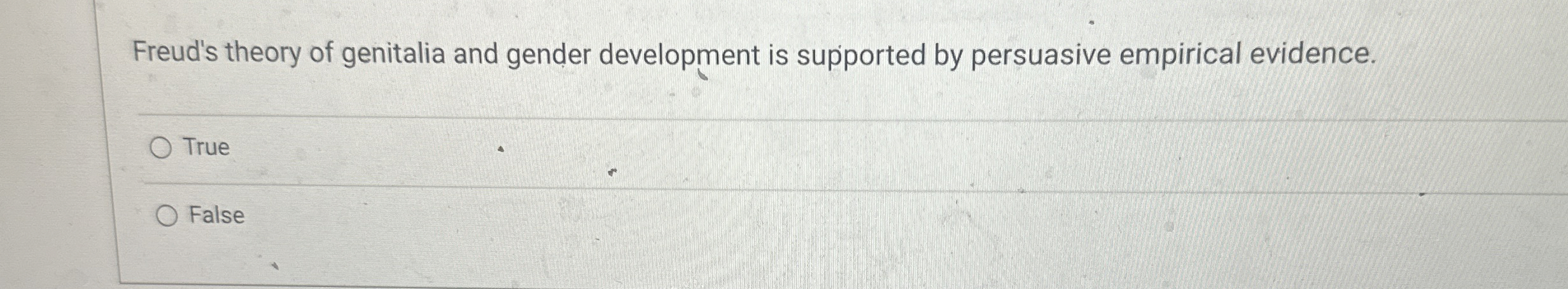 Freud's theory of genitalia and gender development is | Chegg.com