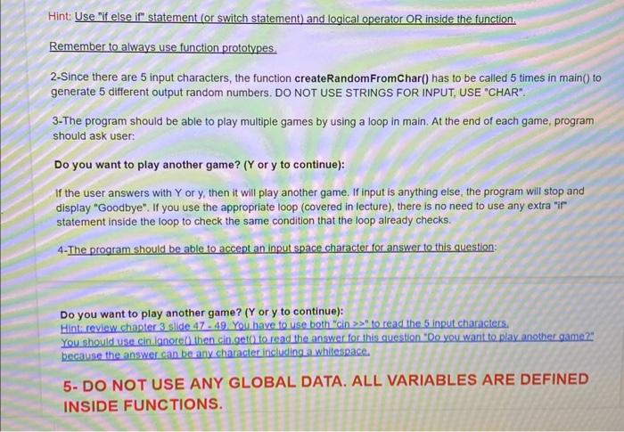 Solved Topic: Use of a function with parameter and return | Chegg.com