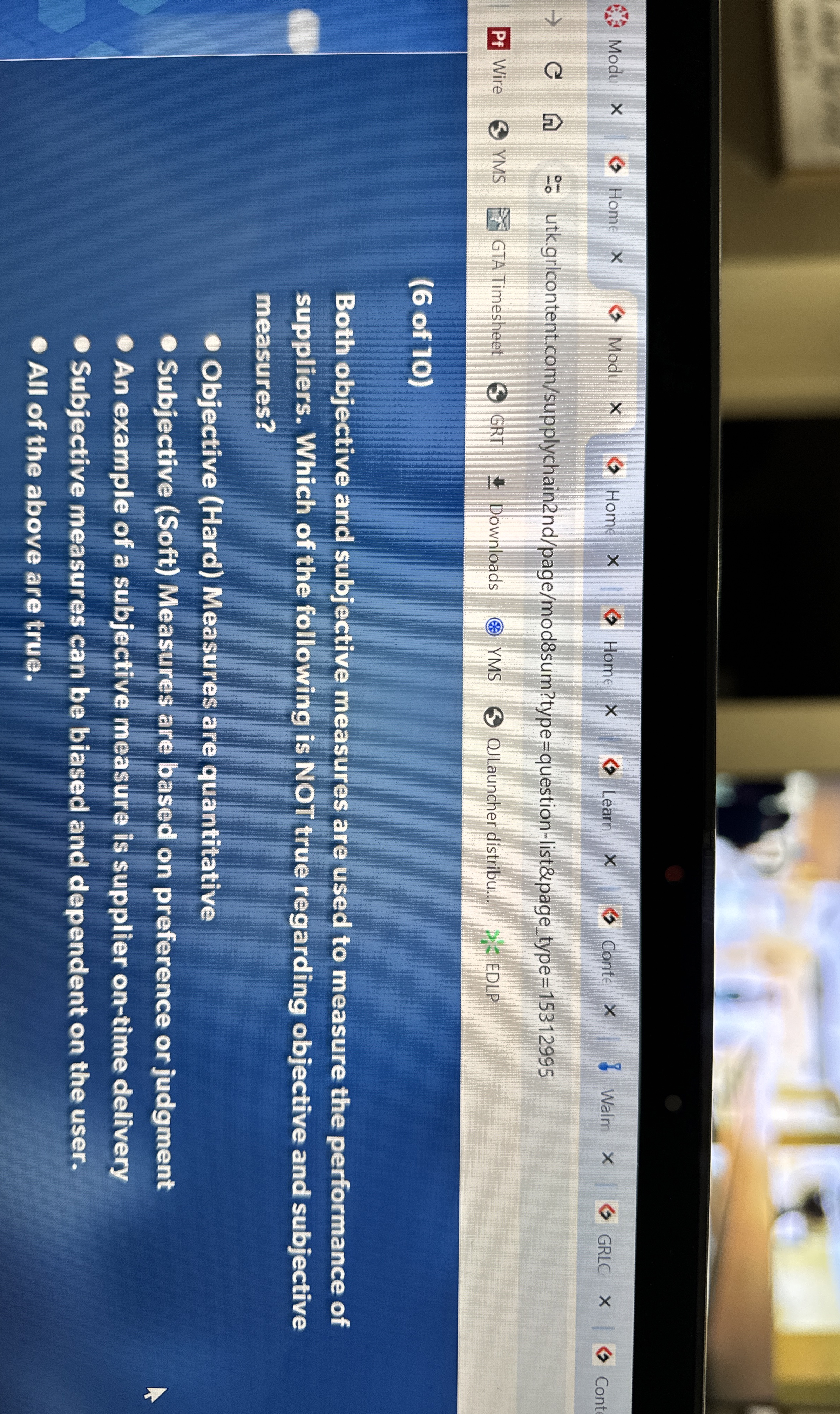 Solved Both objective and subjective measures are used to | Chegg.com