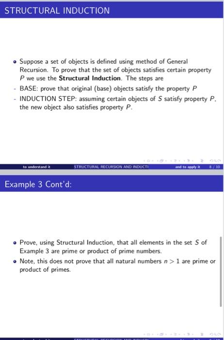 Read the document on Structural Induction (posted in | Chegg.com