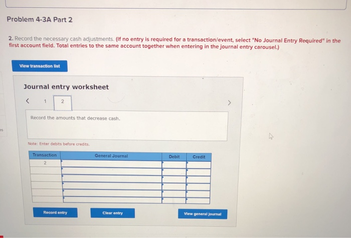 Solved Required information Problem 4-3A Prepare the bank | Chegg.com