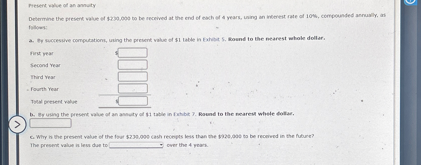Solved Present value of an annuityDetermine the present | Chegg.com