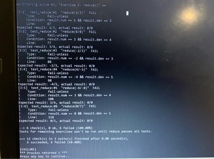 Solved Exercise 3 A reduced fraction is a fraction alb | Chegg.com