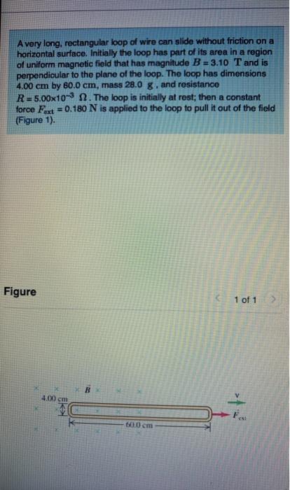 Solved A very long, rectangular loop of wire can slide | Chegg.com