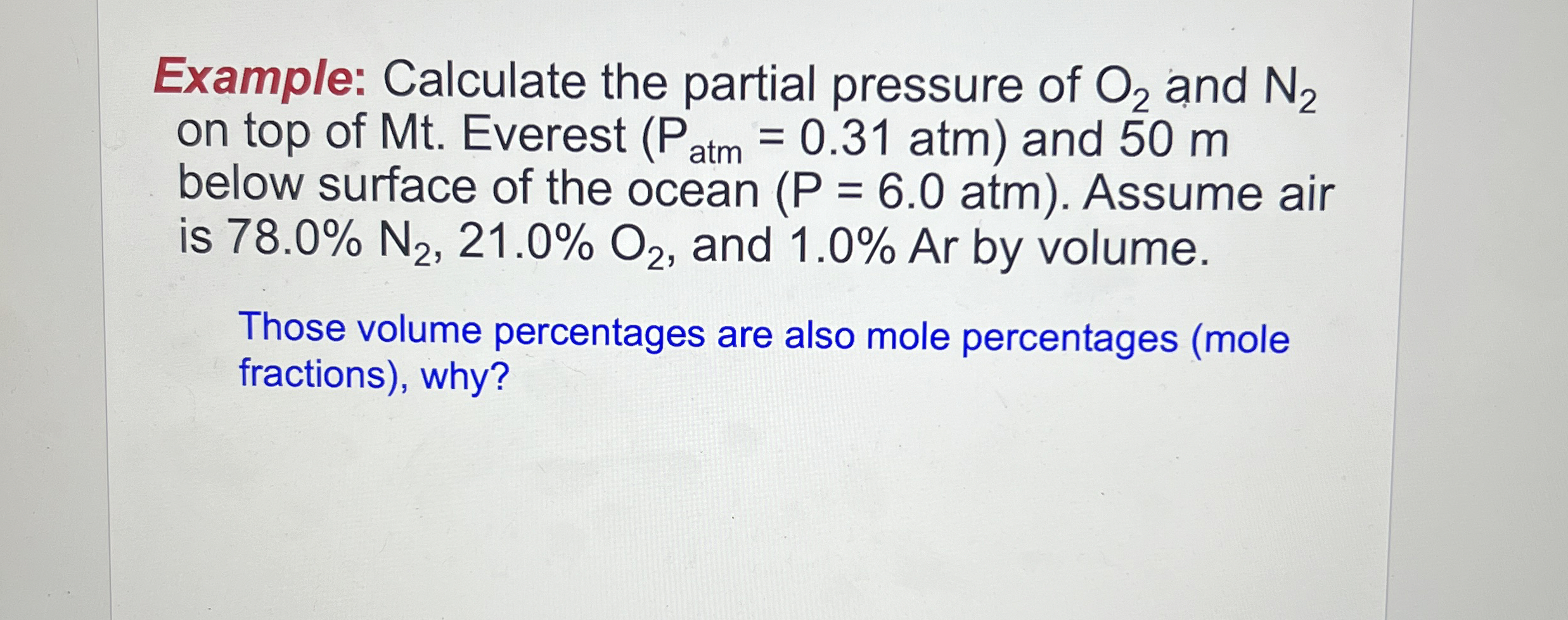 Solved Example: Calculate the partial pressure of O2 ﻿and | Chegg.com