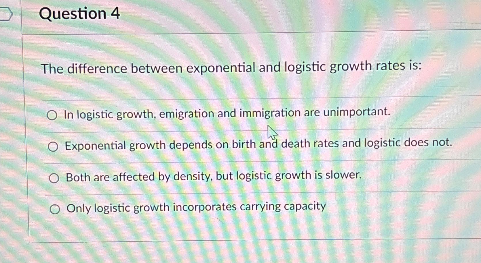 Solved Question 4The difference between exponential and | Chegg.com