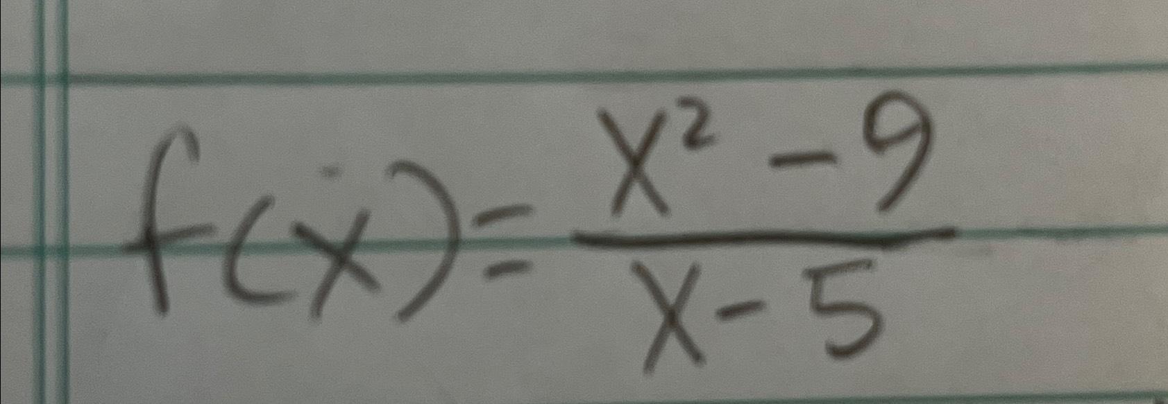 Solved f(x)=x2-9 x-5 ﻿ Find derivative | Chegg.com