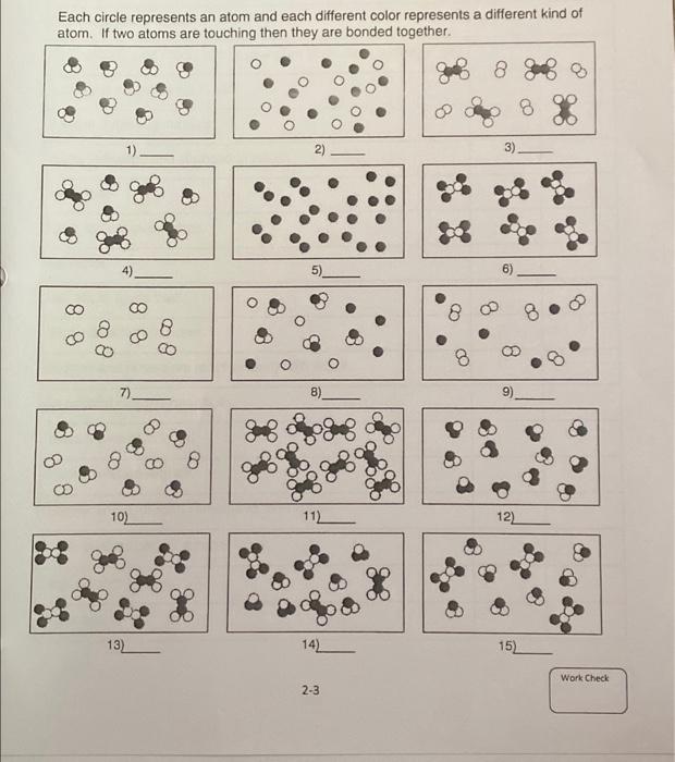 Each circle represents an atom and each different | Chegg.com Each circle represents an atom and each different | Chegg.com