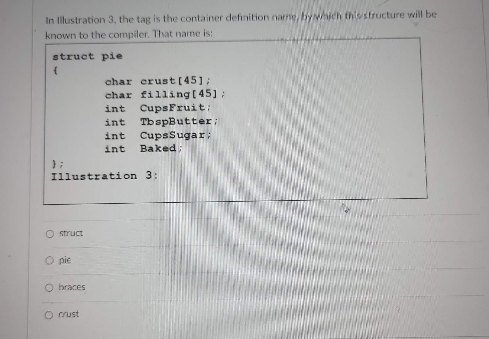 Solved In Illustration 3, ﻿the tag is the container | Chegg.com
