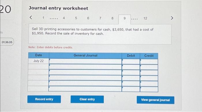 Solved Journal entry worksheet 678…12 Return incorrectly | Chegg.com