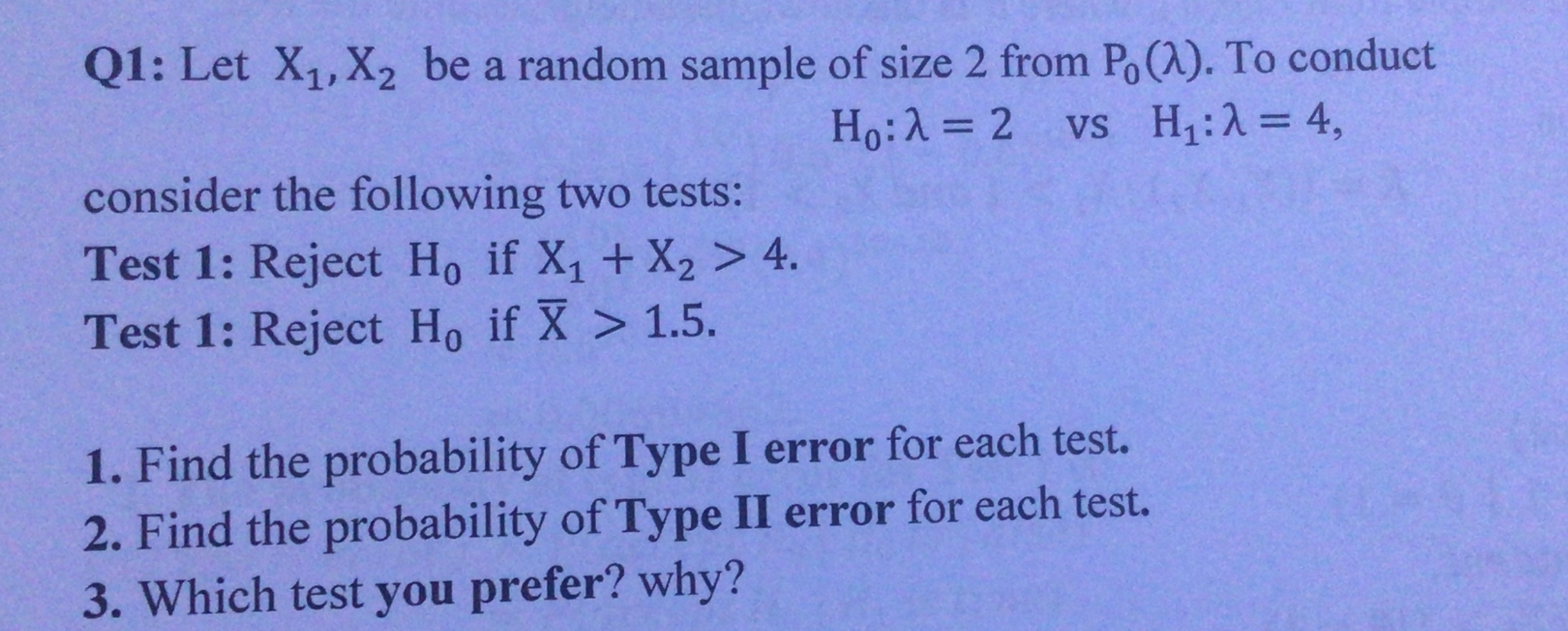 Solved Q1: Let x_(1),x_(2) be a random sample of size 2 from | Chegg.com