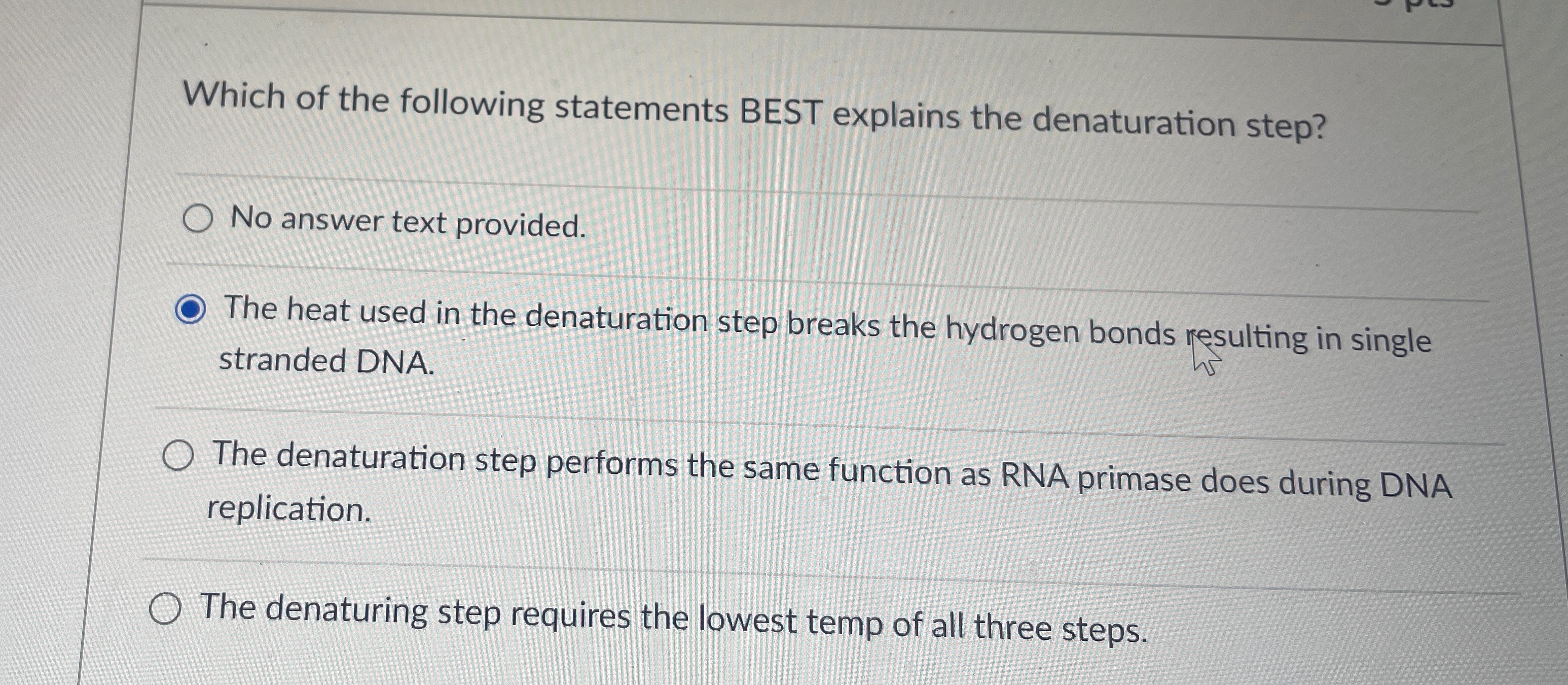 Solved Which of the following statements BEST explains the | Chegg.com