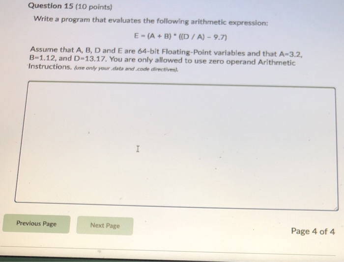 Solved Question 15 10 Points Write A Program That 4153