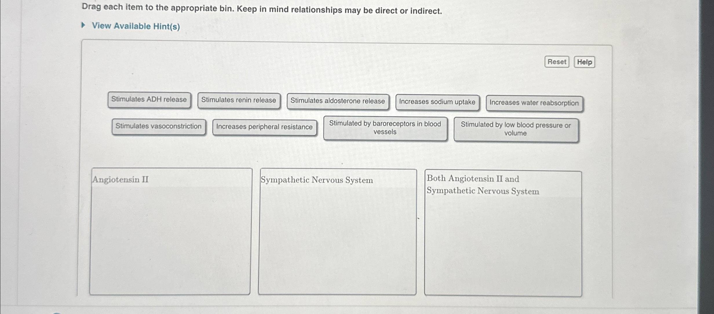 Solved Drag each item to the appropriate bin. Keep in mind | Chegg.com