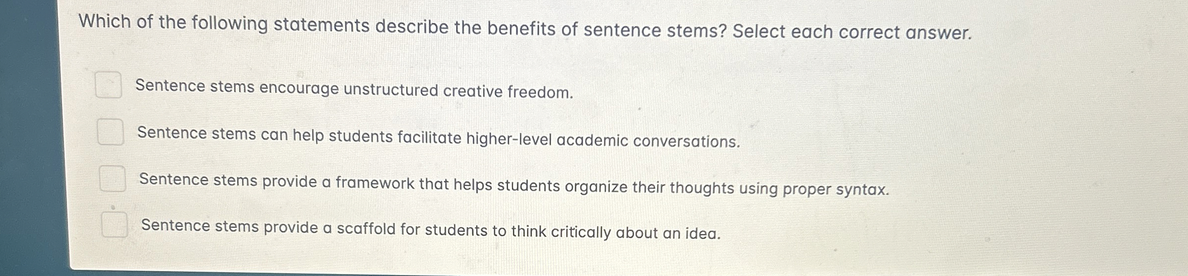 Solved Which of the following statements describe the | Chegg.com