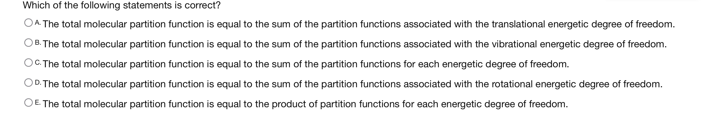 Solved Which of the following statements is correct?A. ﻿The | Chegg.com