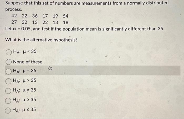Solved Suppose that this set of numbers are measurements | Chegg.com