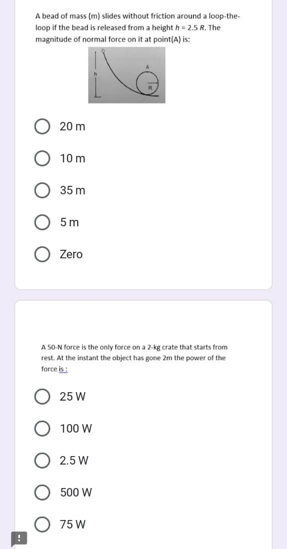 A bead of mass (m ) slides without friction around a | Chegg.com