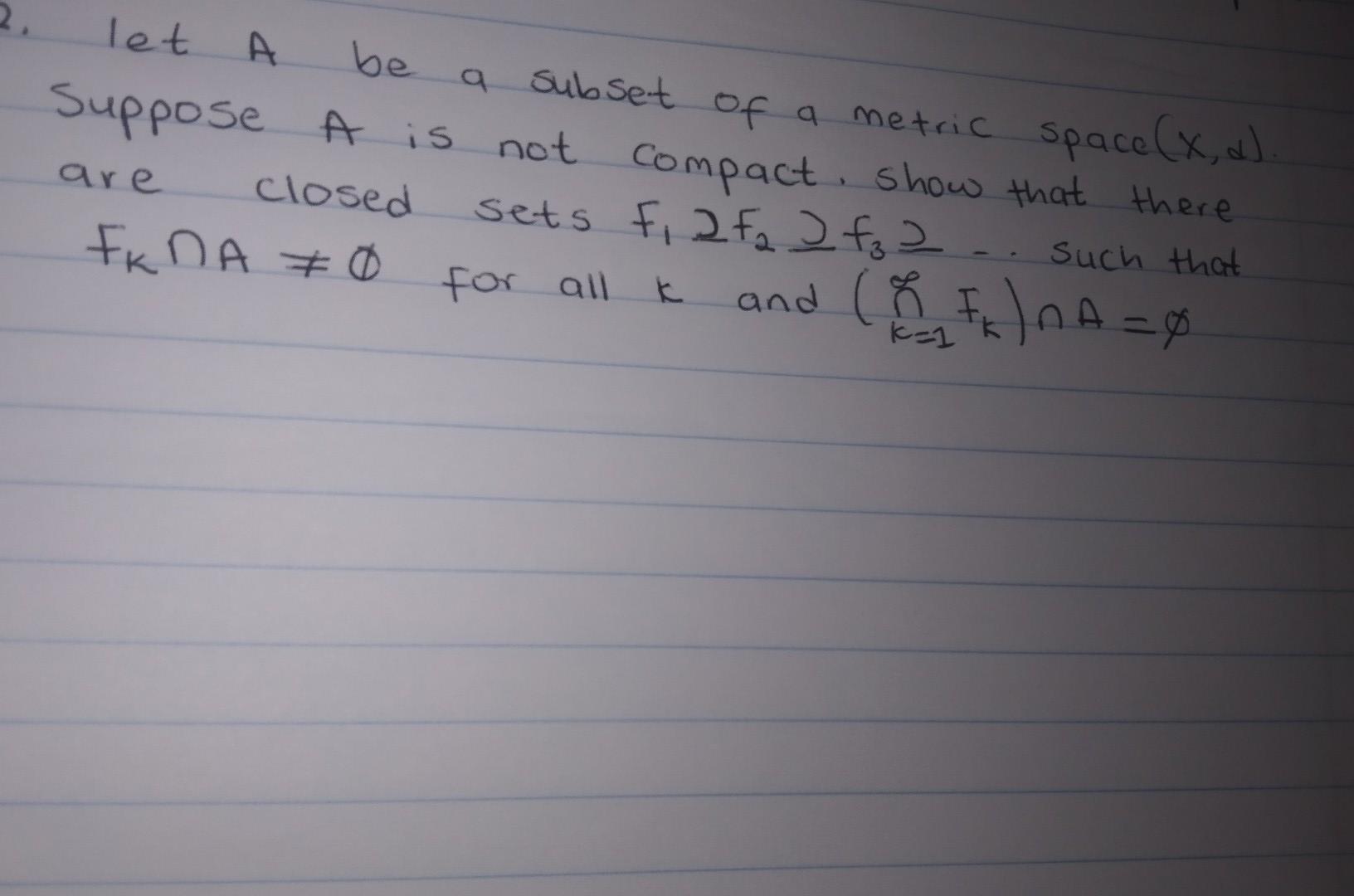 Solved let A be a subset of a metric space (x,d) suppose A | Chegg.com