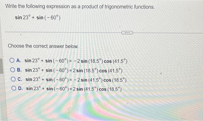 Solved Write the following expression as a product of | Chegg.com