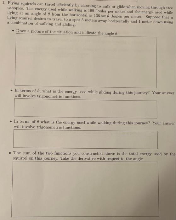 Solved 1. Flying squirrels can travel efficiently by | Chegg.com