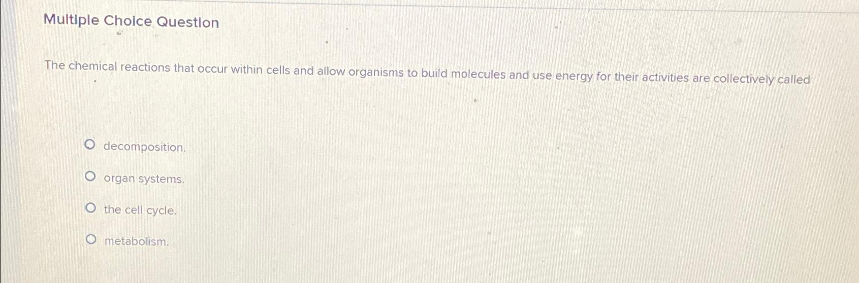 Solved Multiple Cholce QuestionThe chemical reactions that | Chegg.com
