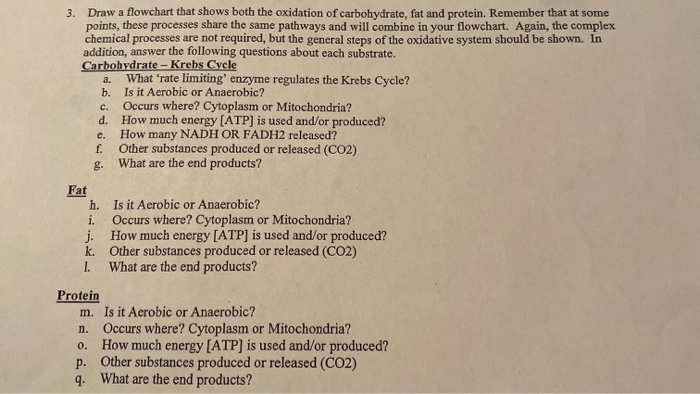 Solved 3. Draw a flowchart that shows both the oxidation of | Chegg.com