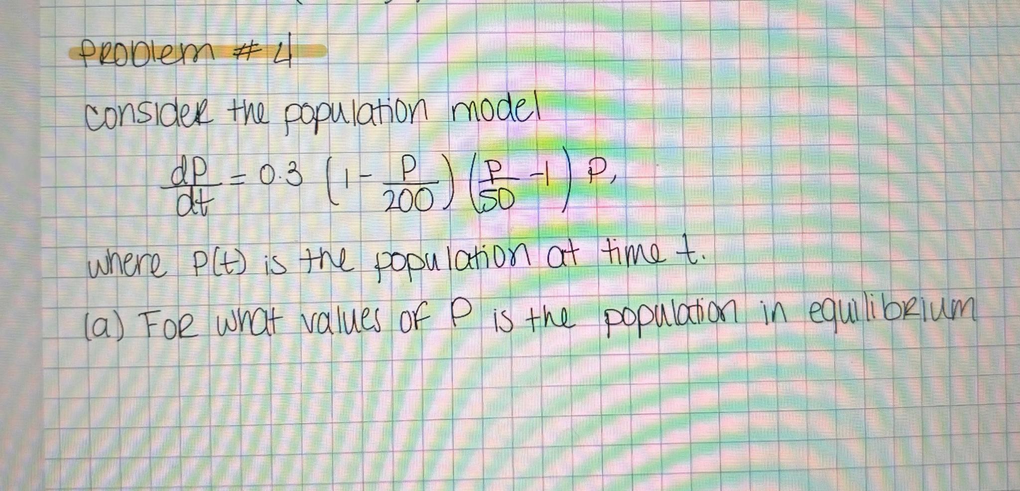 Solved problem #4consider the population | Chegg.com