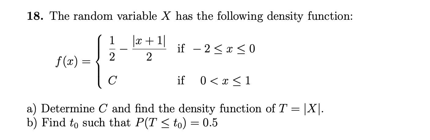 Solved Continiuous Random Variable Example Question, altough | Chegg.com