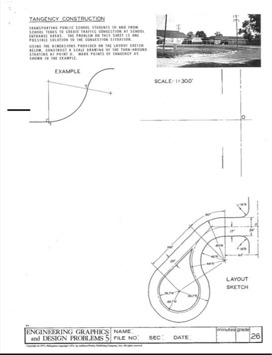 TANGENCY CONSTRUCTION TRANSPORTING PUBLIC SCHOOL | Chegg.com