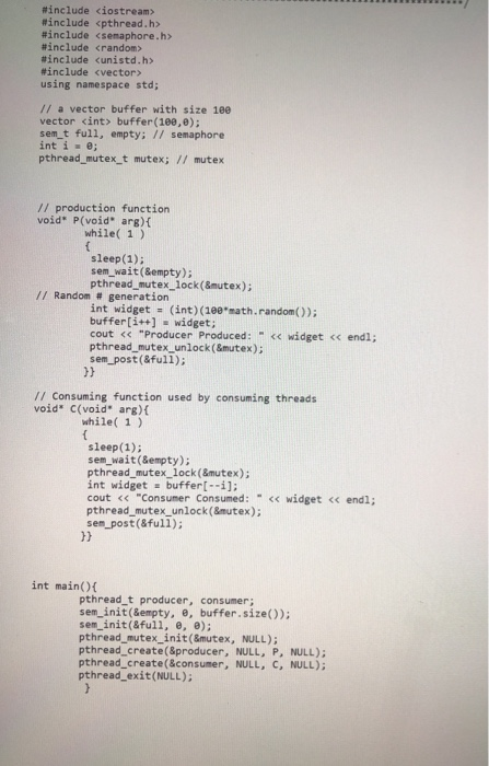 please solve the question (bounded buffer) the 2nd | Chegg.com