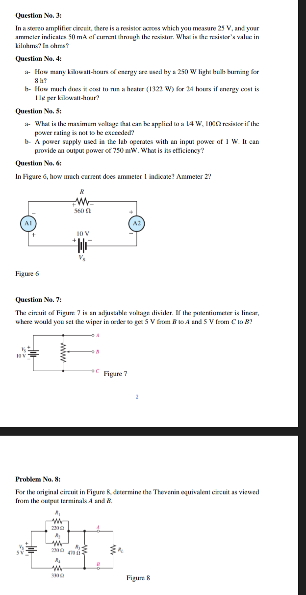 Solved Question No. 3:In a stereo amplifier circuit, there | Chegg.com