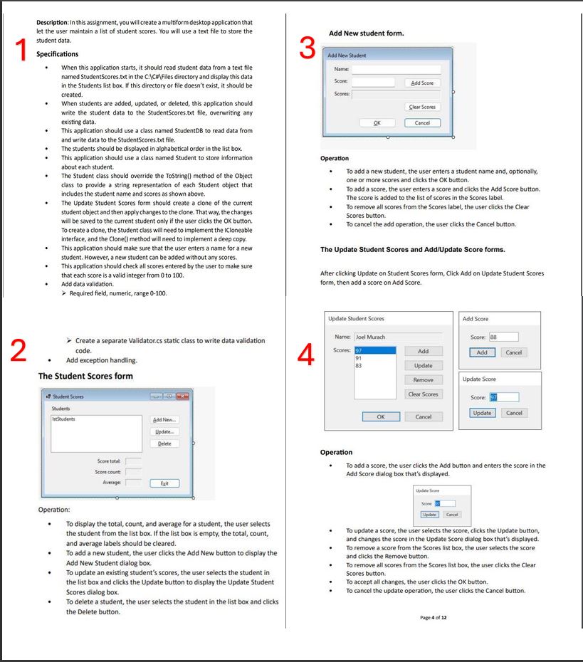 Solved Please Visual Studio C# NET 6.0 ﻿and Please Show all | Chegg.com