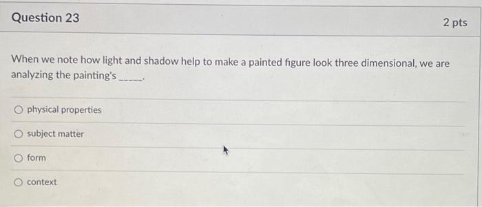 When we note how light and shadow help to make a | Chegg.com