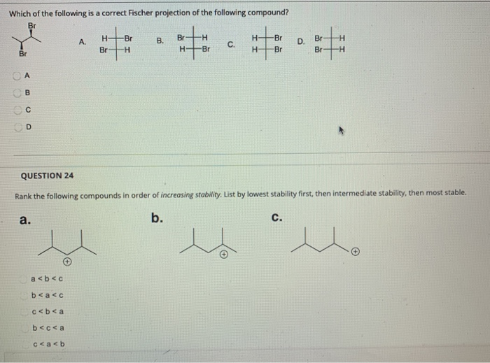 Solved Which of the following is a correct Fischer | Chegg.com