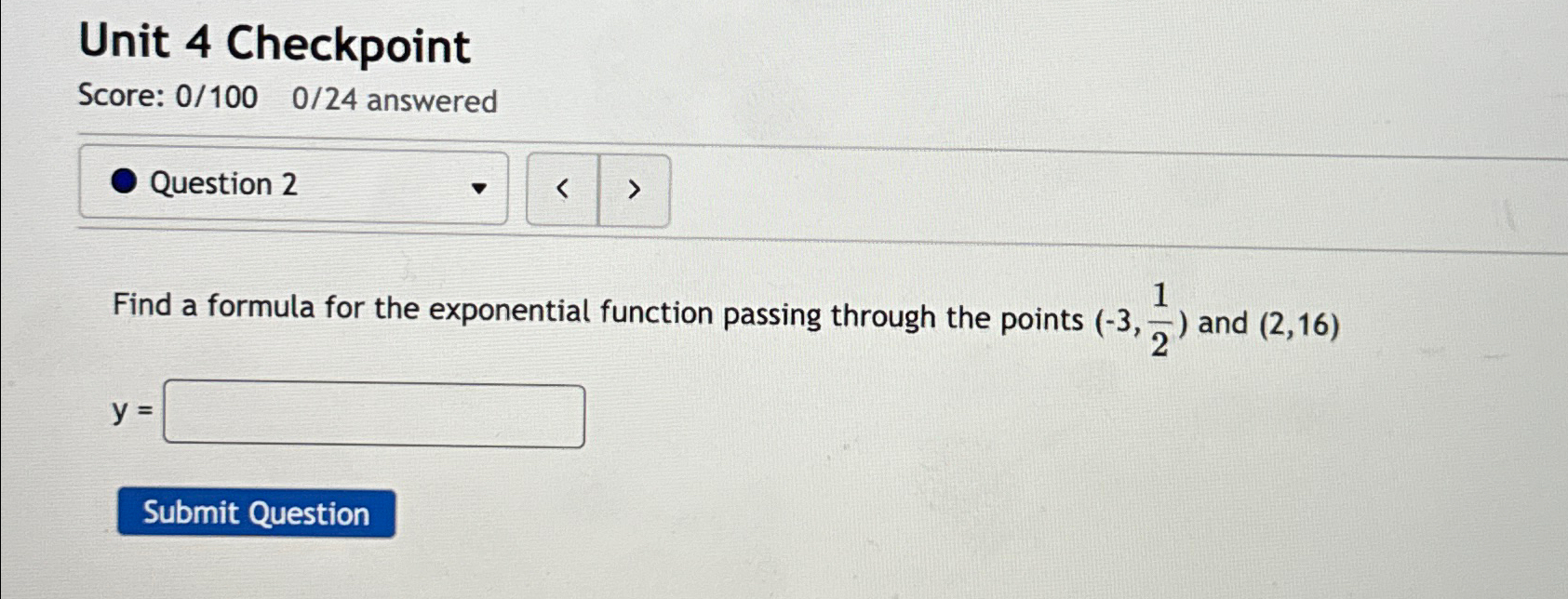 Solved Unit 4 ﻿CheckpointScore: 0/100 0/24 ﻿answeredFind a | Chegg.com