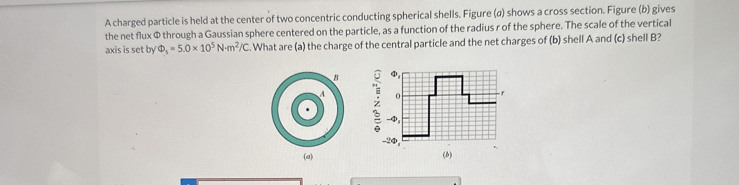 Solved A charged particle is held at the center of two | Chegg.com