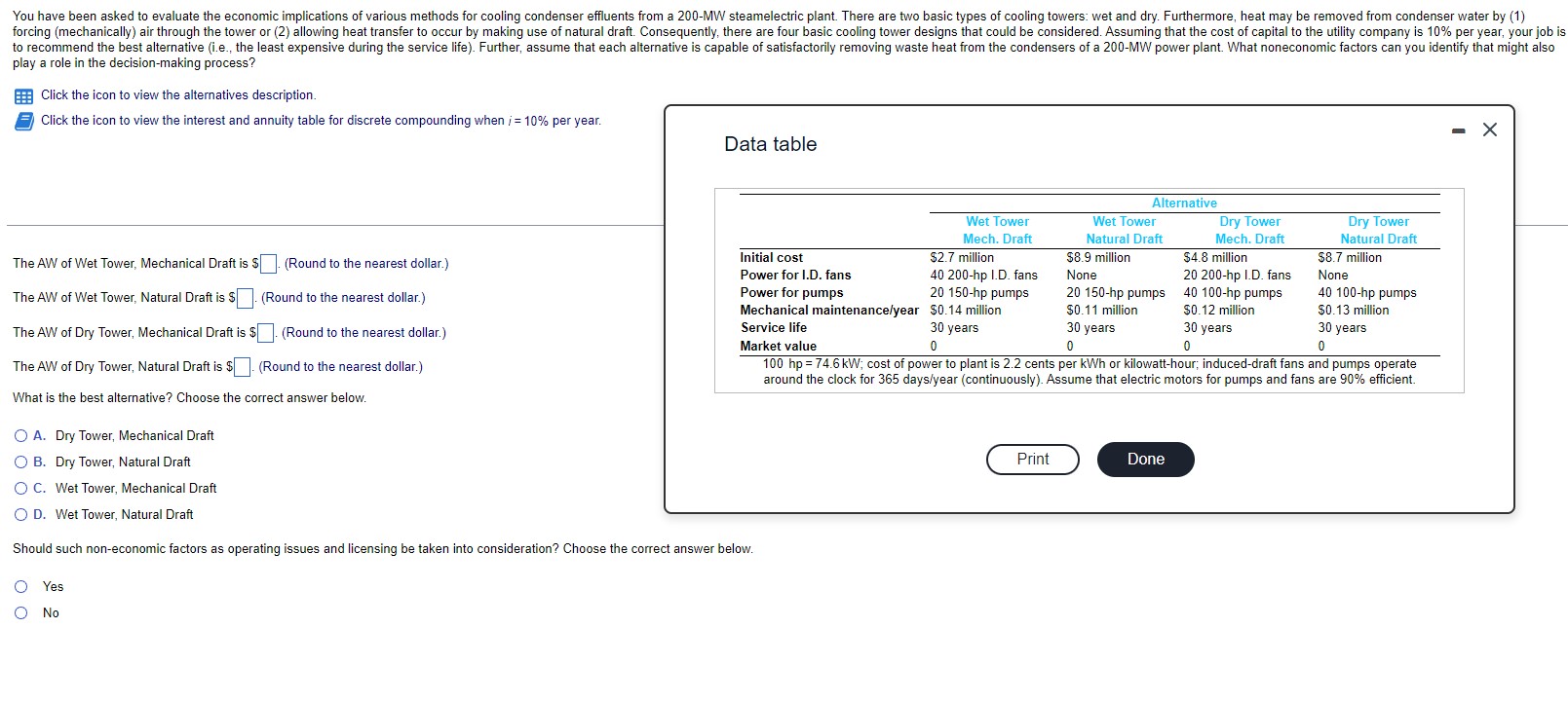 Solved \table[[Discrete Compounding; i=10%],[,Single | Chegg.com