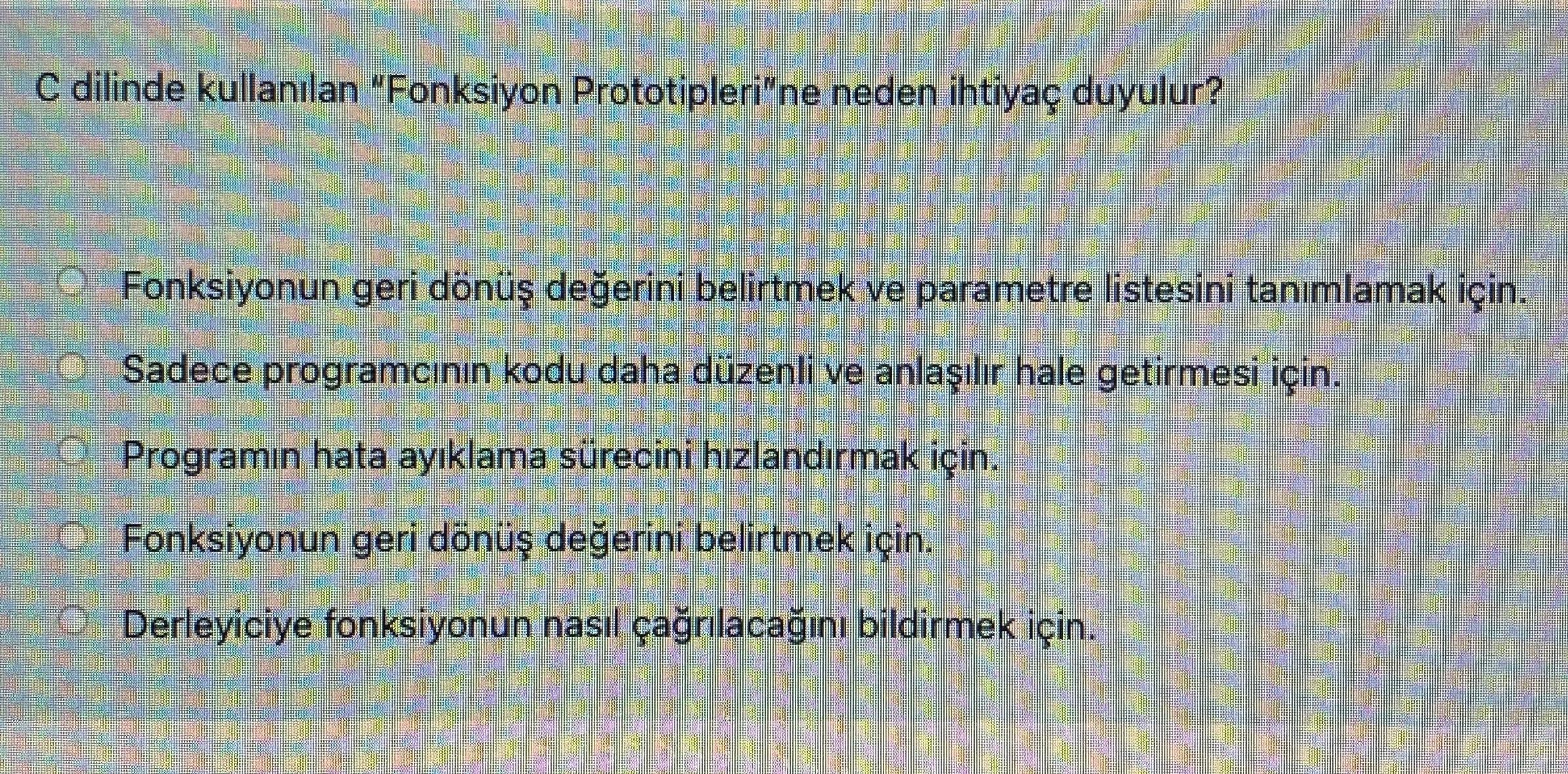 Solved C dilinde kullanılan "Fonksiyon Prototipleri"ne neden | Chegg.com