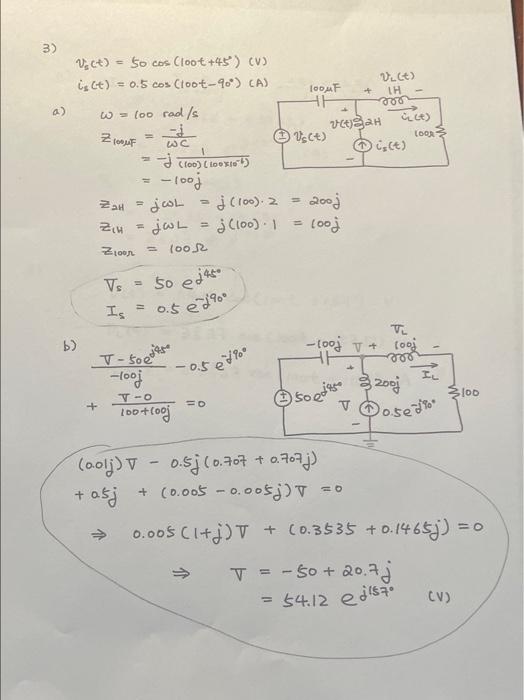 Solved please explain all of the phasor math in part B in | Chegg.com