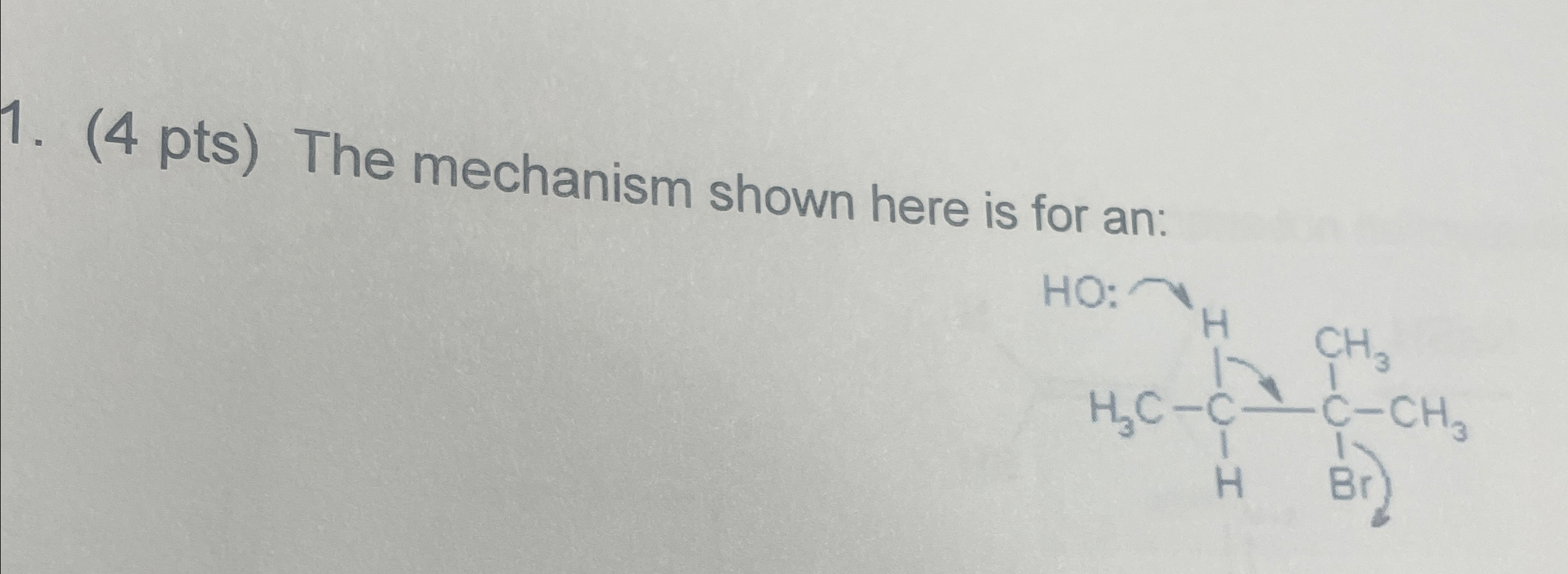 Solved (4 ﻿pts) ﻿The mechanism shown here is for an: | Chegg.com