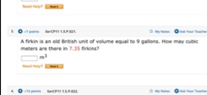 Solved 3. Ser 1521 A firkin is an old British unit of volume | Chegg.com