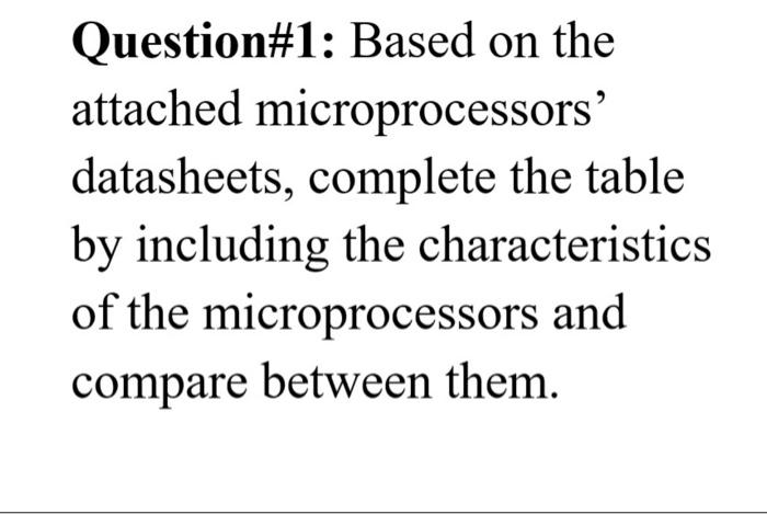 Solved Question#1: Based on the attached microprocessors’ | Chegg.com