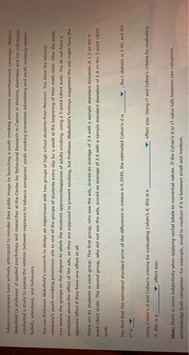 Solved Tobacco companies have actively attempted to remake | Chegg.com