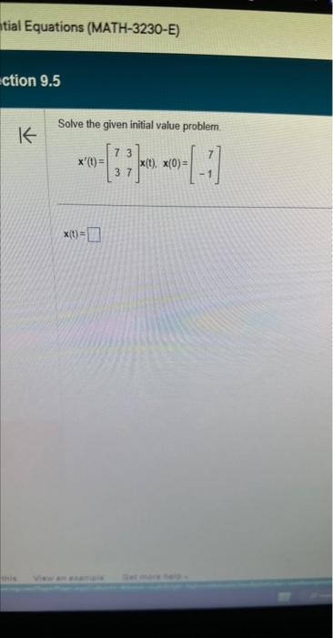 Solved Solve the given initial value problem. | Chegg.com