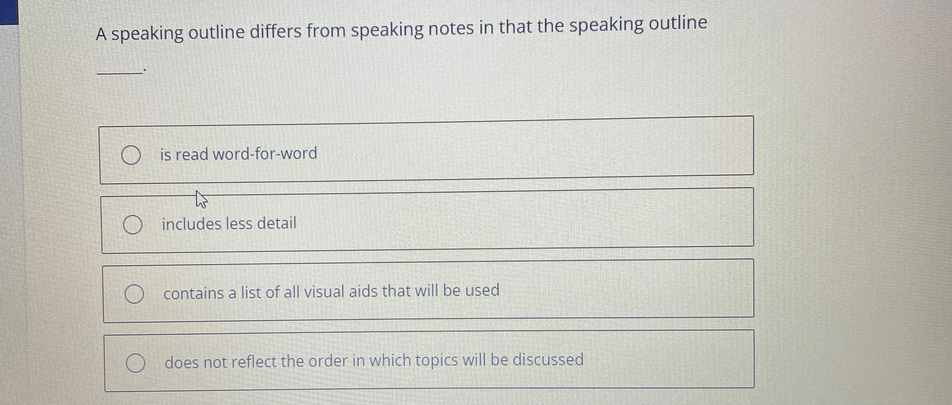 a-speaking-outline-differs-from-speaking-notes-in-chegg