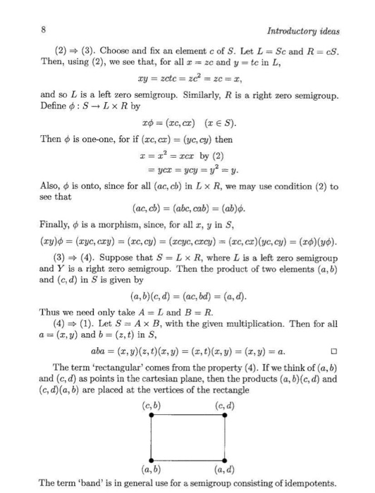 Theorem 1.1.3 Let S be a semigroup. Then the | Chegg.com