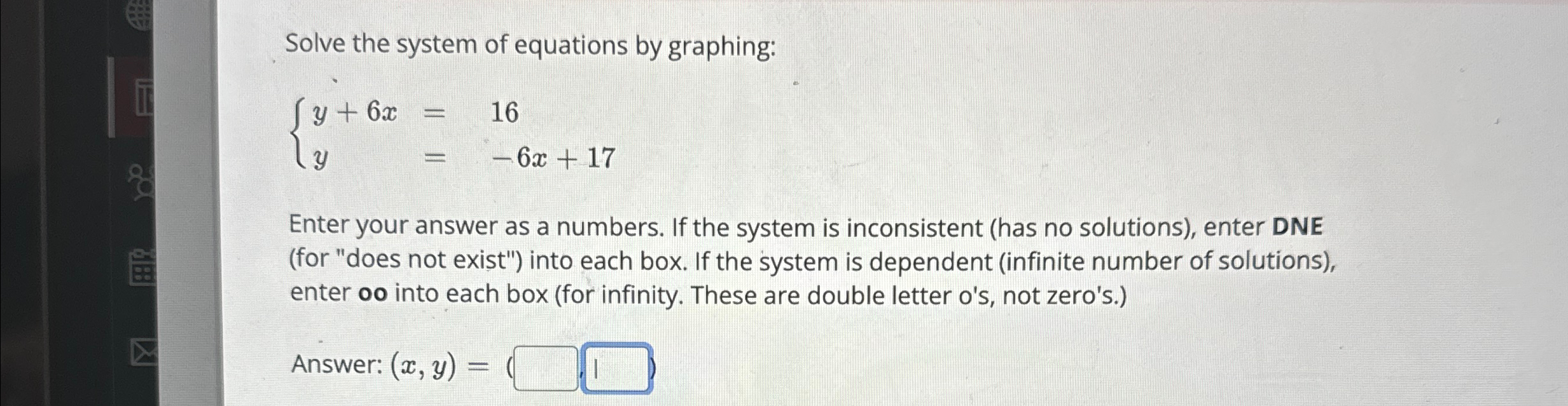 Solved Solve the system of equations by | Chegg.com