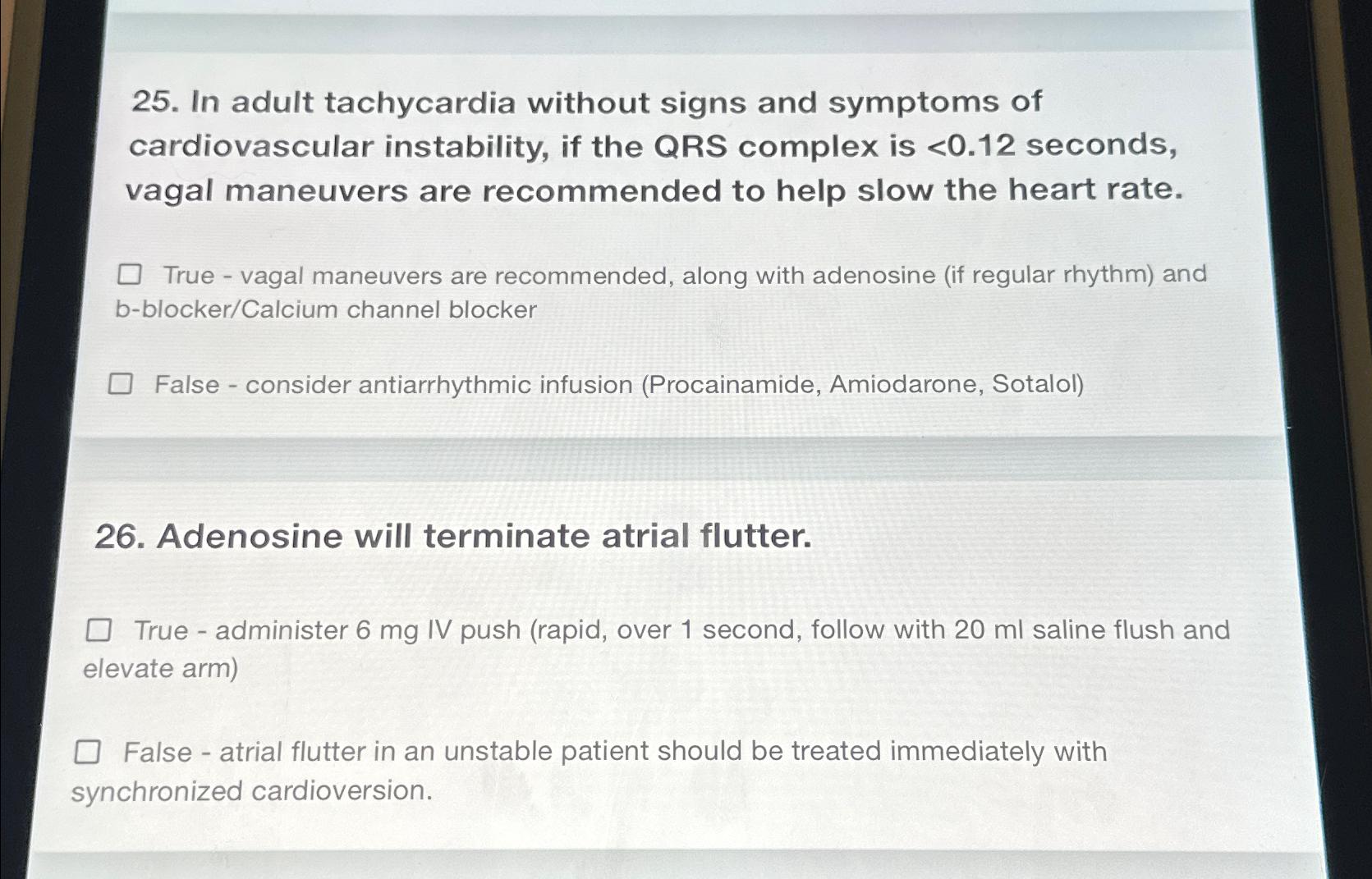 Solved In adult tachycardia without signs and symptoms of | Chegg.com